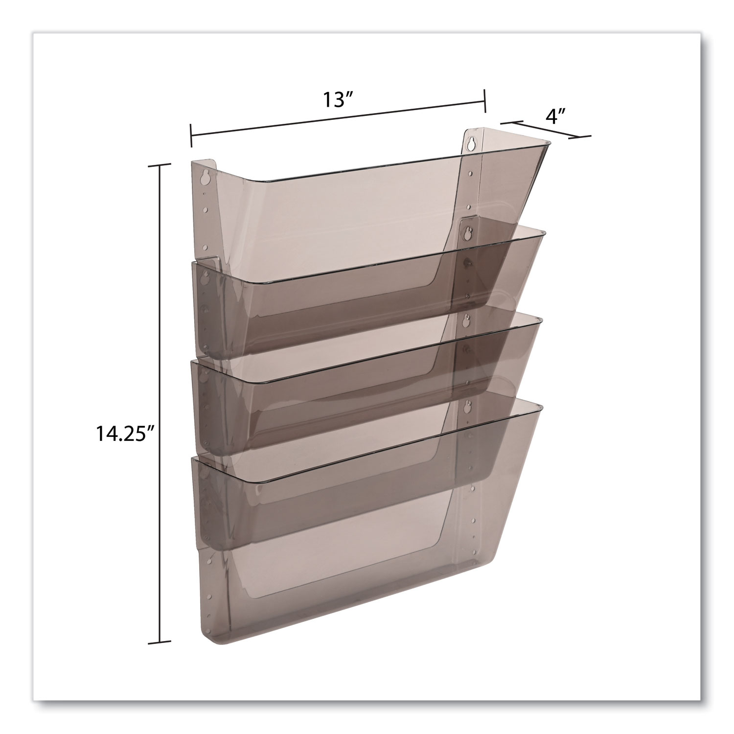 DocuPocket Stackable Four-Pocket Wall File, 4 Sections, Letter Size, 13 ...