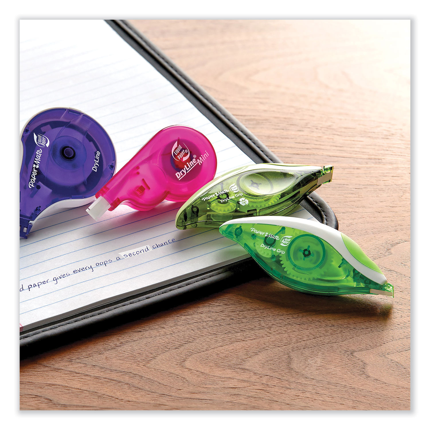 DryLine Grip Correction Tape, Blue/Purple Applicators, 0.2" x 335", 2 ...