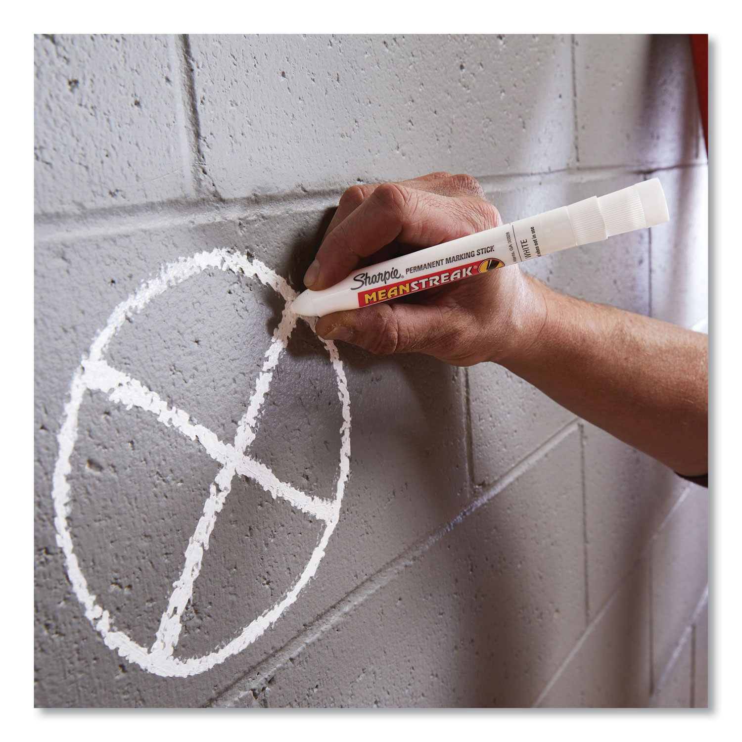 Mean Streak Marking Stick, Broad Bullet Tip, White - Reparto