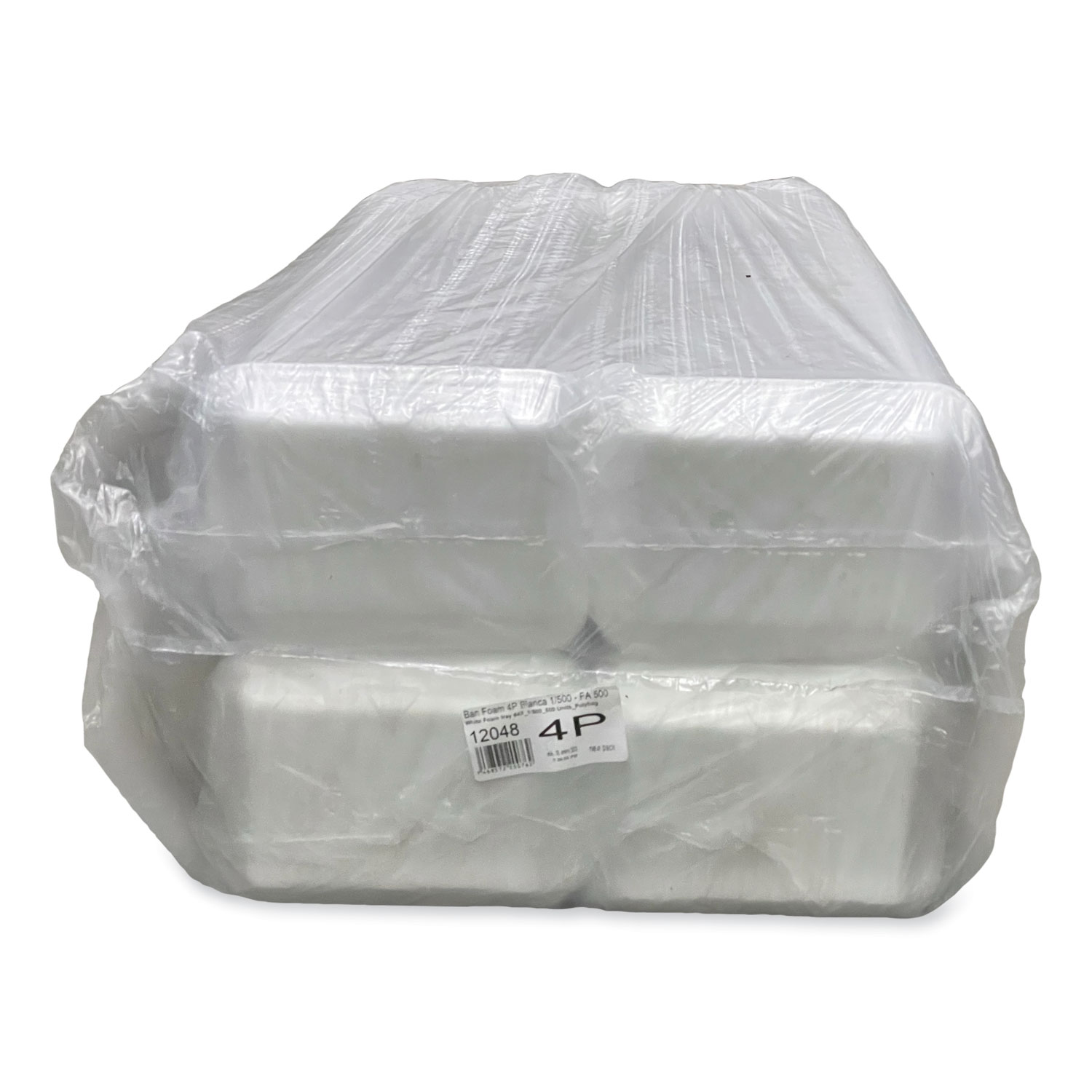 GEN Meat Trays, #4P, 9.5 x 7.19 x 1.2, White, Foam, 500/Carton ...