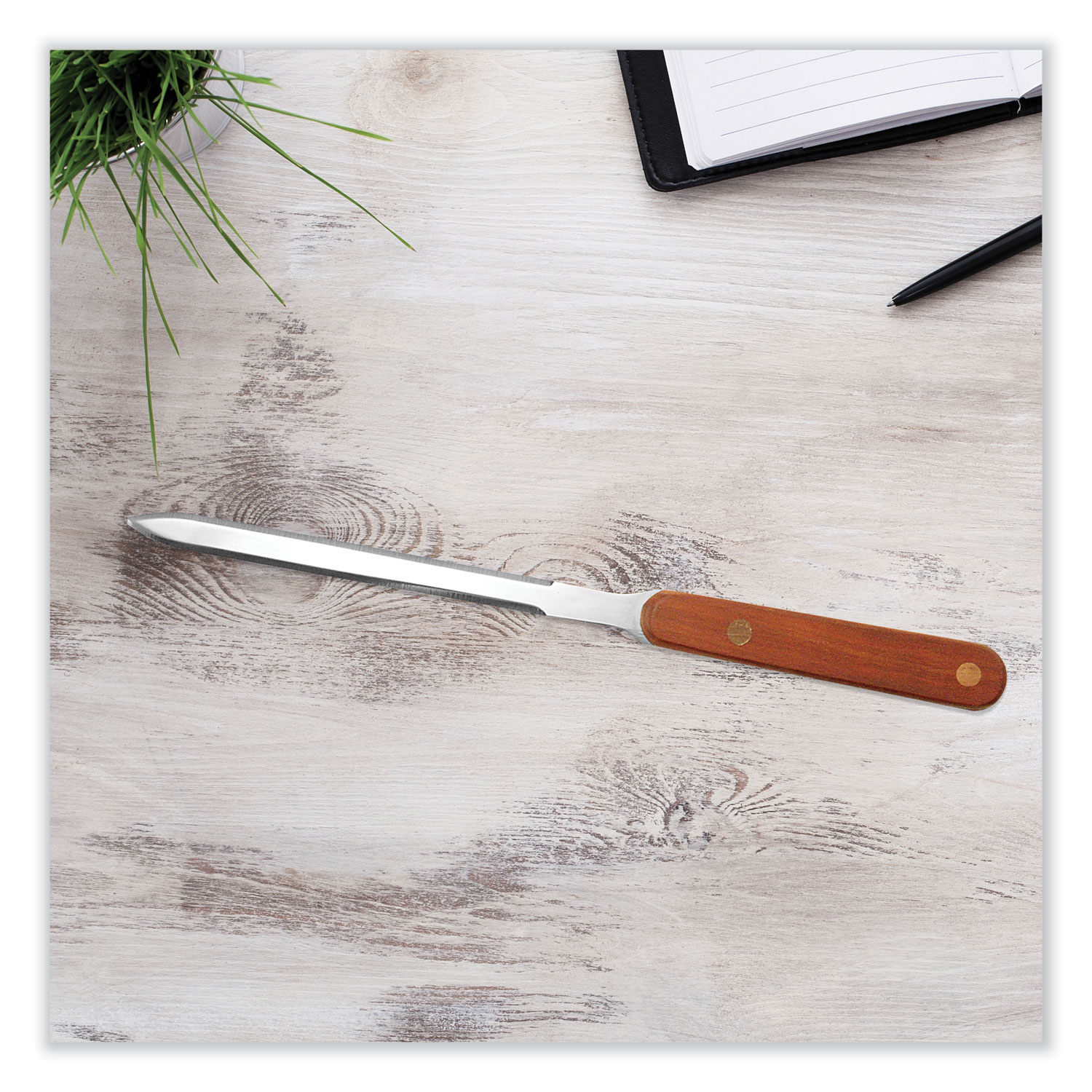Stainless Steel Envelope Slicer Westcott Rosewood Handle Letter Opener ...