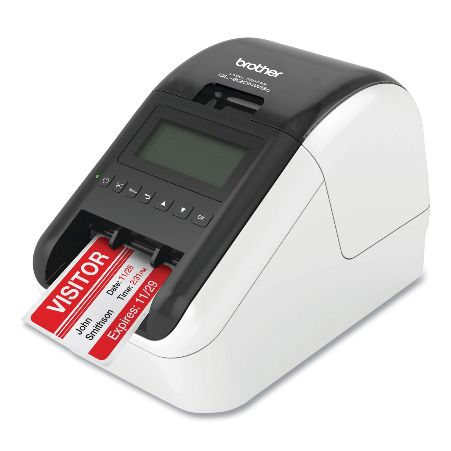 QL-820NWBC Ultra Flexible Label Printer, 110 Labels/min Print Speed, 5 ...