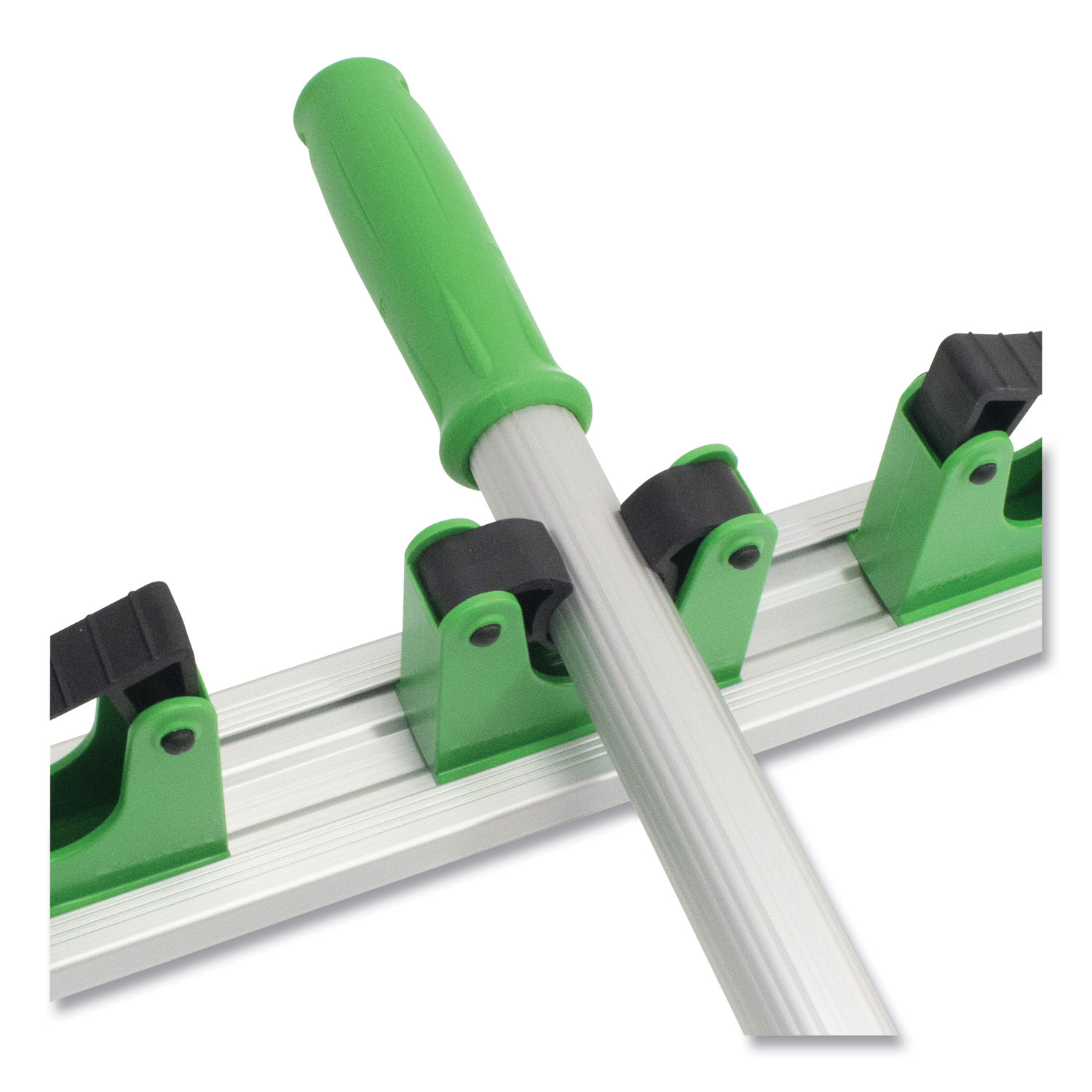Hang Up Cleaning Tool Holder, 28w x 3.15d x 2.17h, Silver/Green - Zuma
