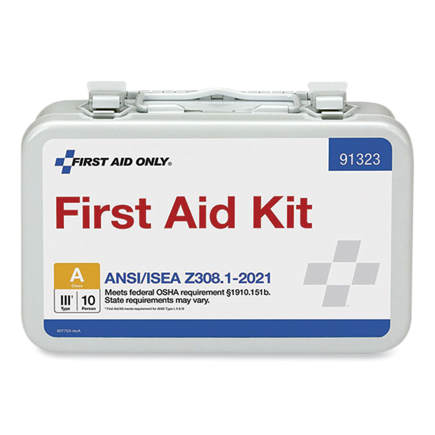 ANSI 2021 First Aid Kit for 10 People, 76 Pieces, Metal Case | First ...