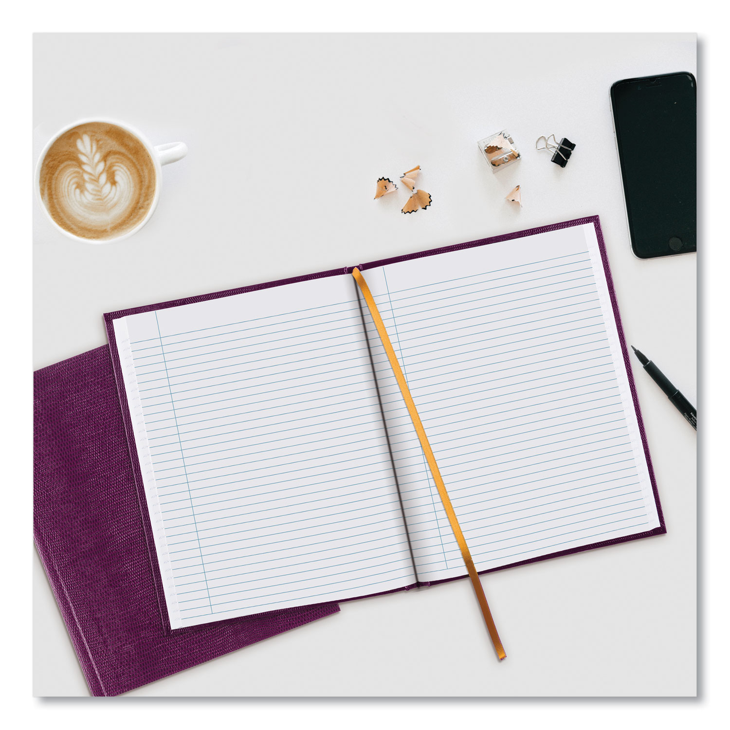 Executive Notebook with Ribbon Bookmark,1 Subject, Medium/College Rule ...