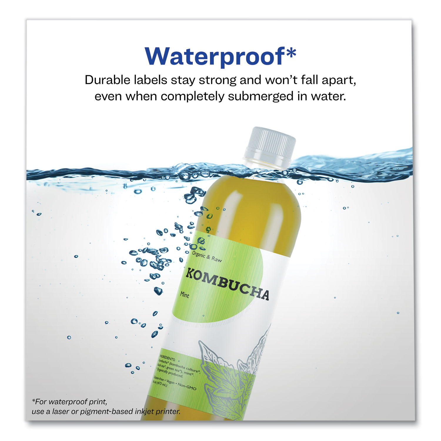 Avery® Durable Water-Resistant Wraparound Labels w/ Sure Feed, 3.25 x 7 ...