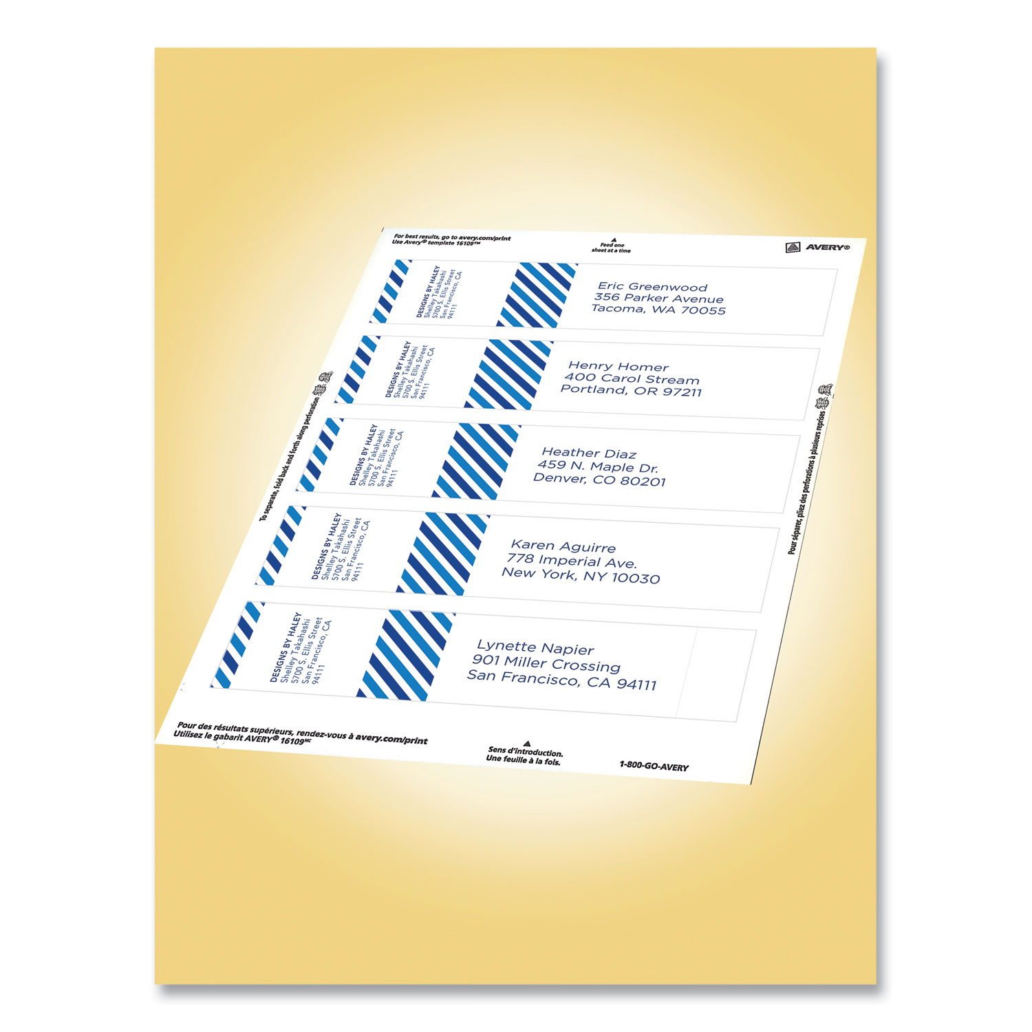 Rectangle Labels, Inkjet/Laser Printers, 7.85 x 1.75, Textured White, 5 ...