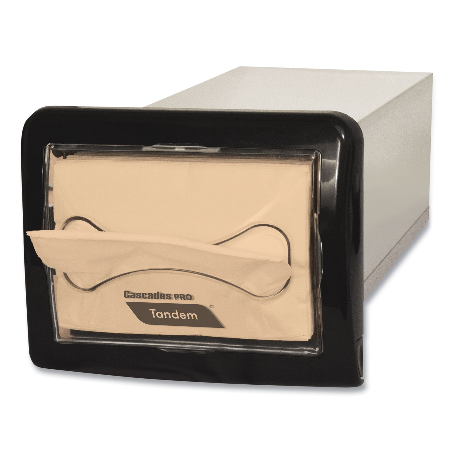 Tandem In-Counter Interfold Napkin Dispenser, 8.63 x 18 x 6.5, Black ...