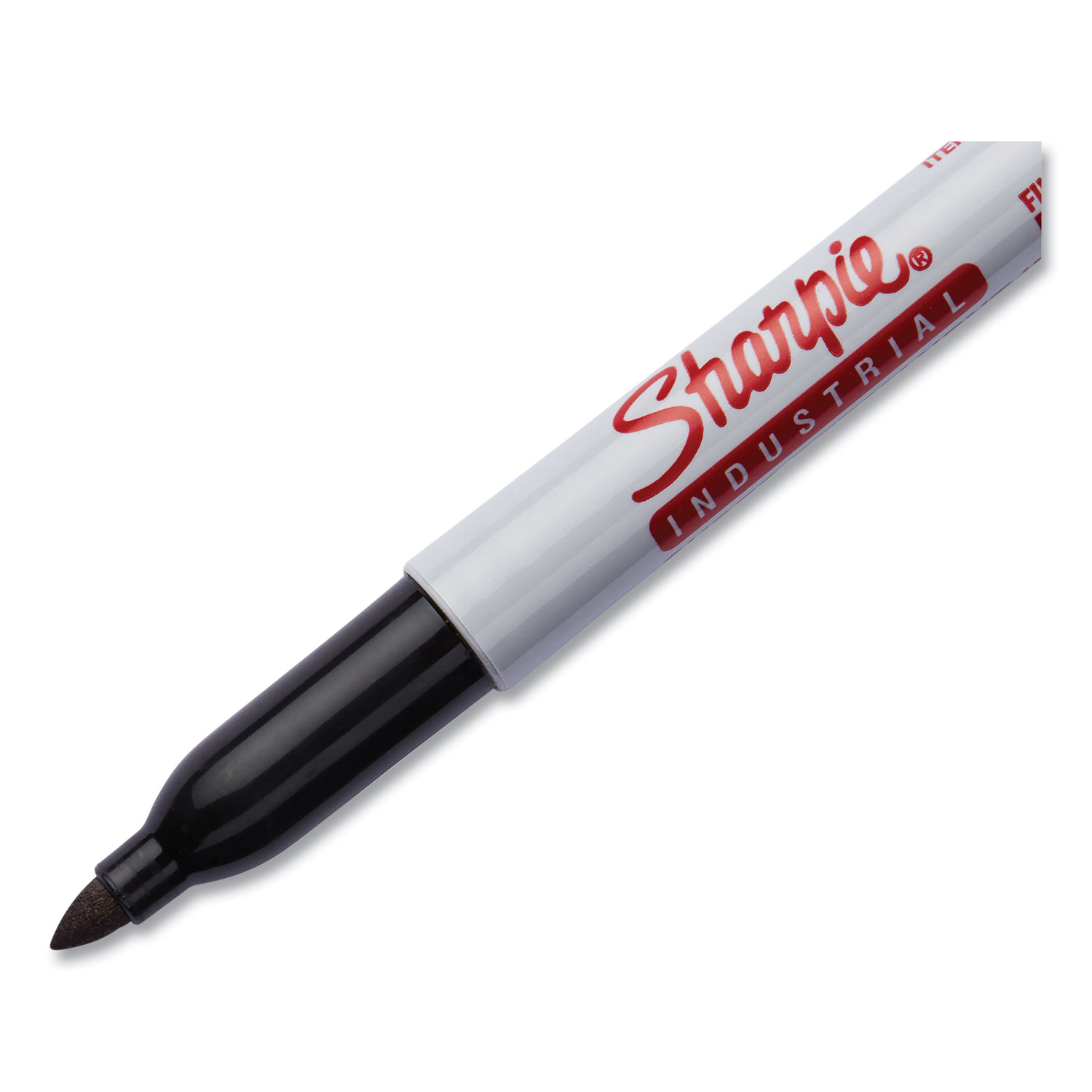 Sharpie® Industrial Permanent Markers, Fine Bullet Tip, Black, Dozen ...