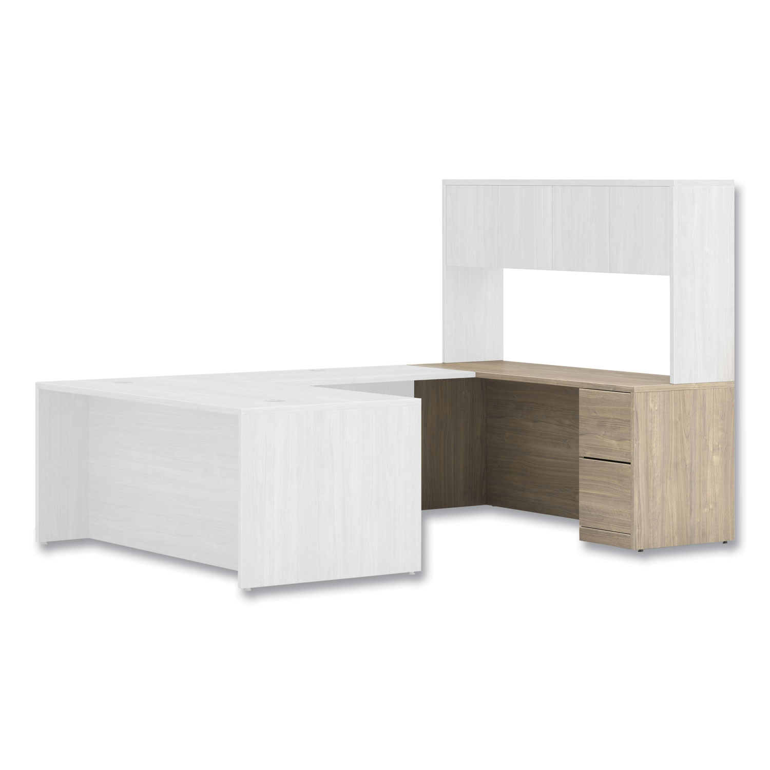 10500 Series Full-Height Right Pedestal Credenza, 72" x 24" x 29.5 ...