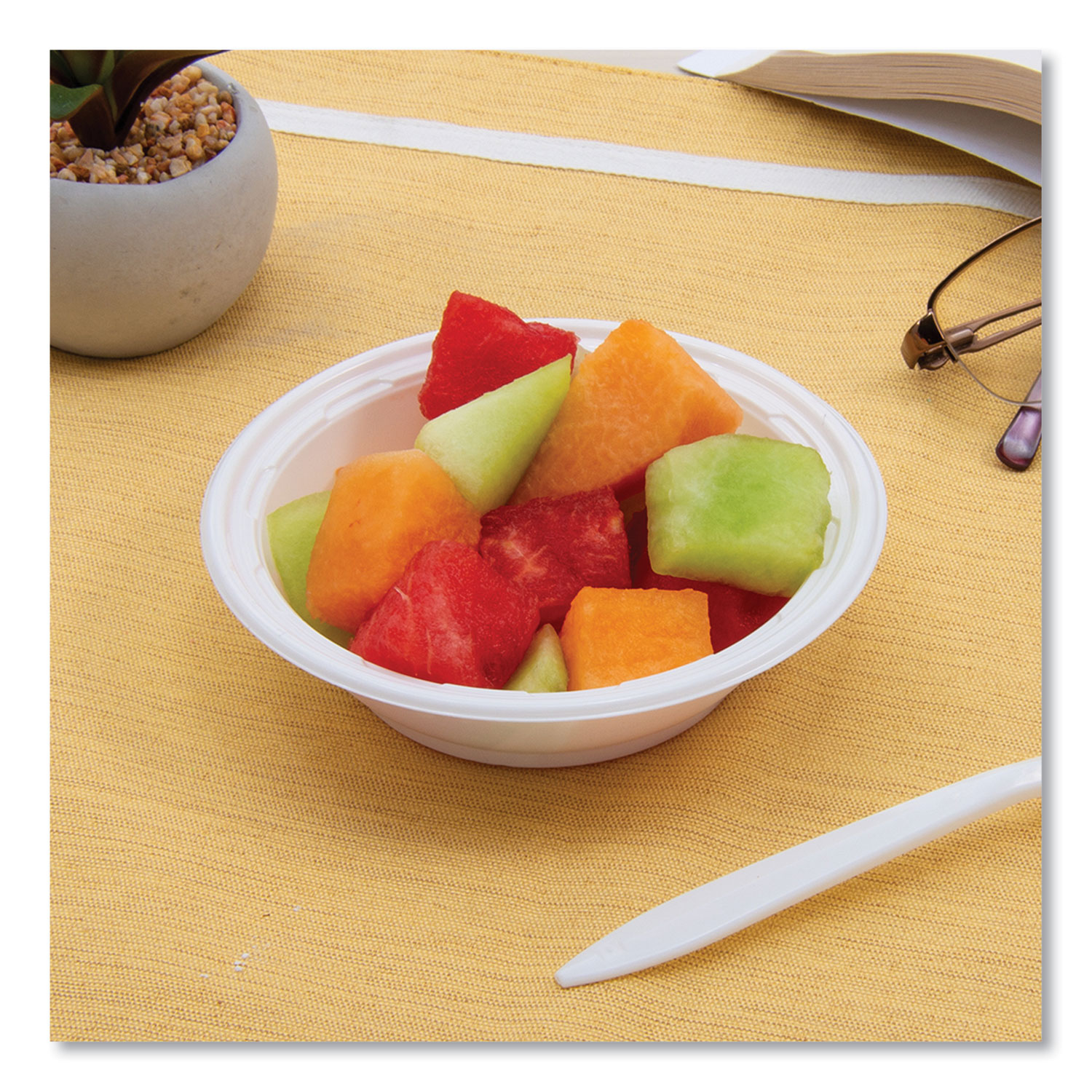 DisposoWare Plastic Bowls, 5 to 6 oz, White, 100/Pack, 8 Packs/Case ...