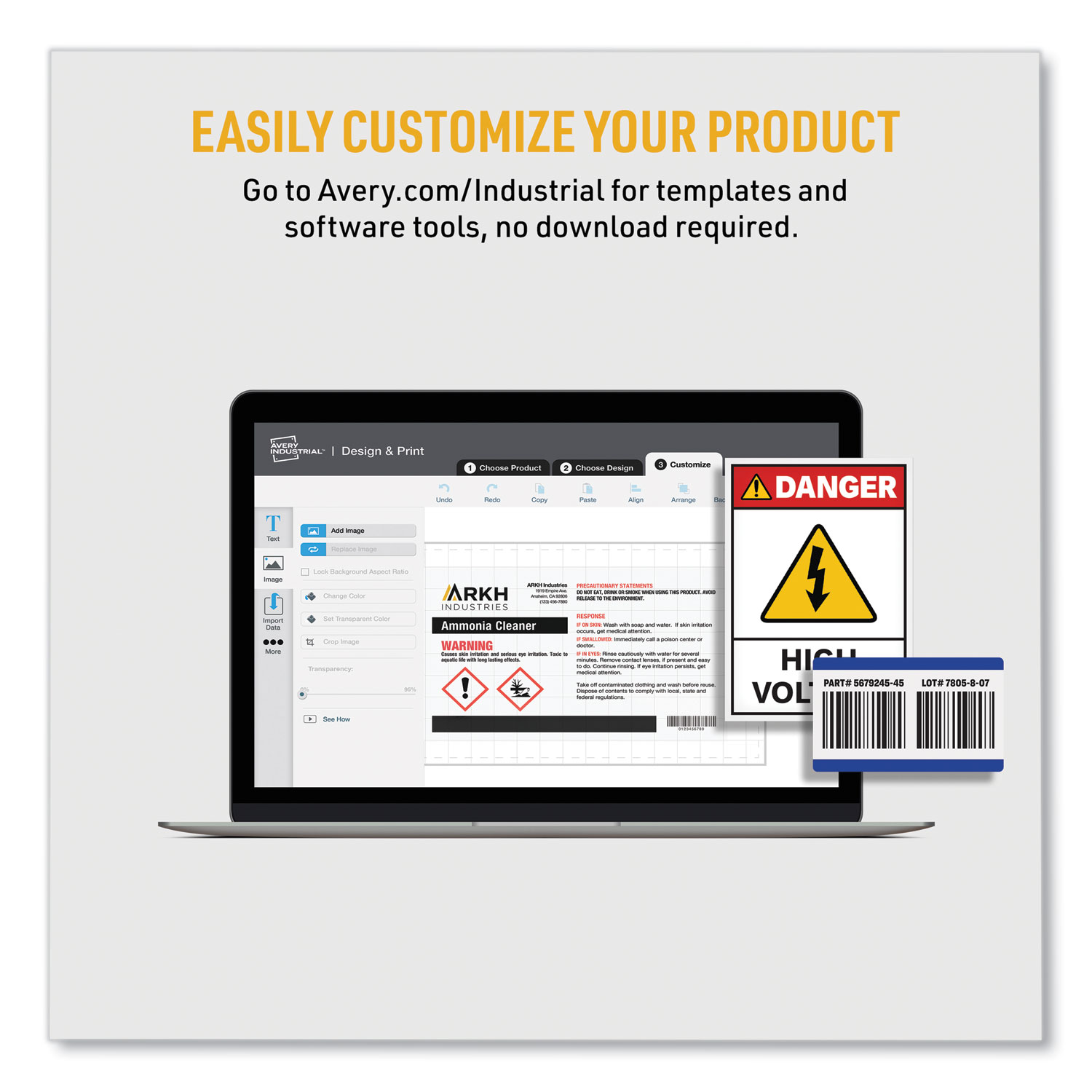 Avery® PermaTrack Metallic Asset Tag Labels, Laser Printers, 0.75 x 1.5 ...