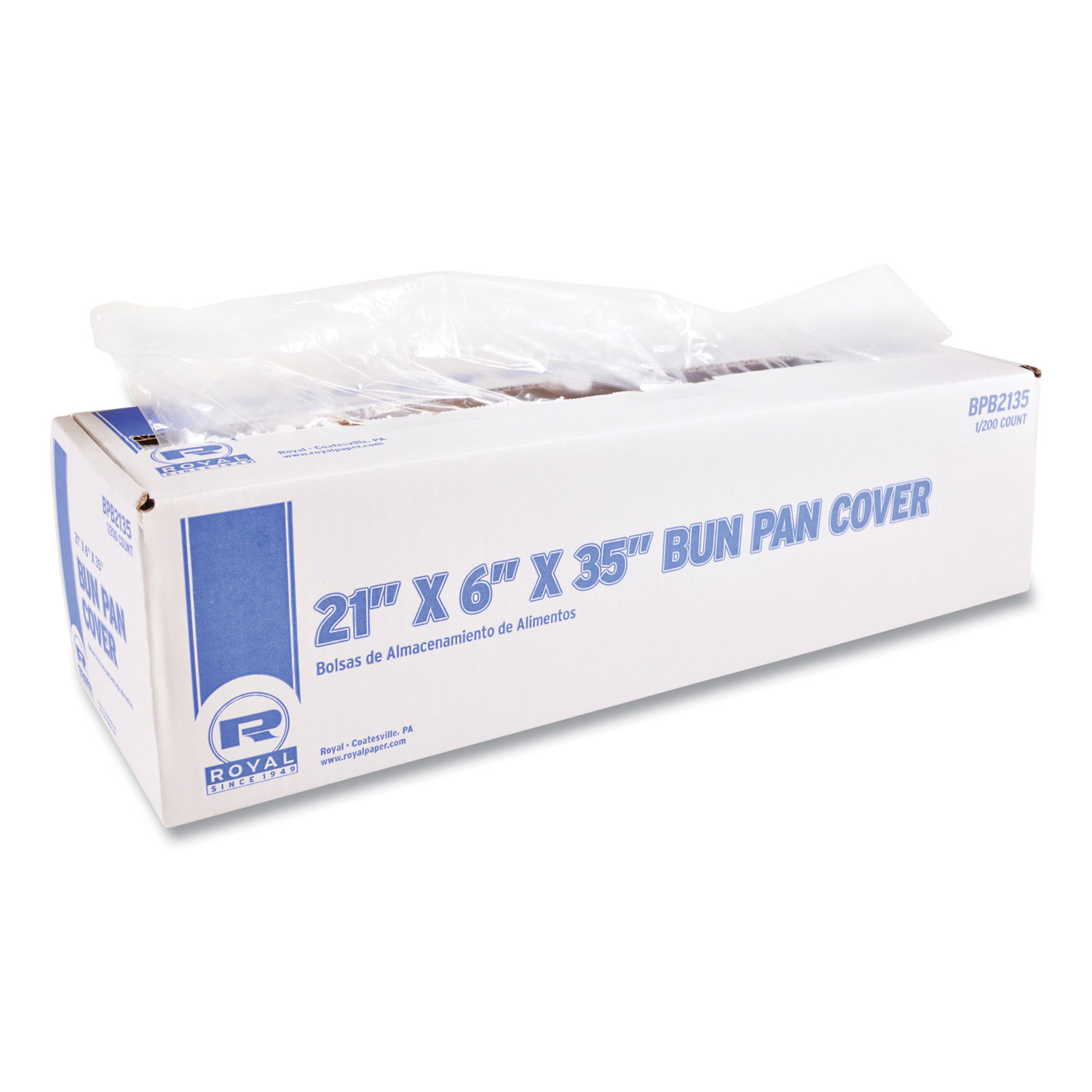 Bun Pan Bag, 0.9 mil, 6" x 21" x 35", Clear, 200/Carton - Zerbee
