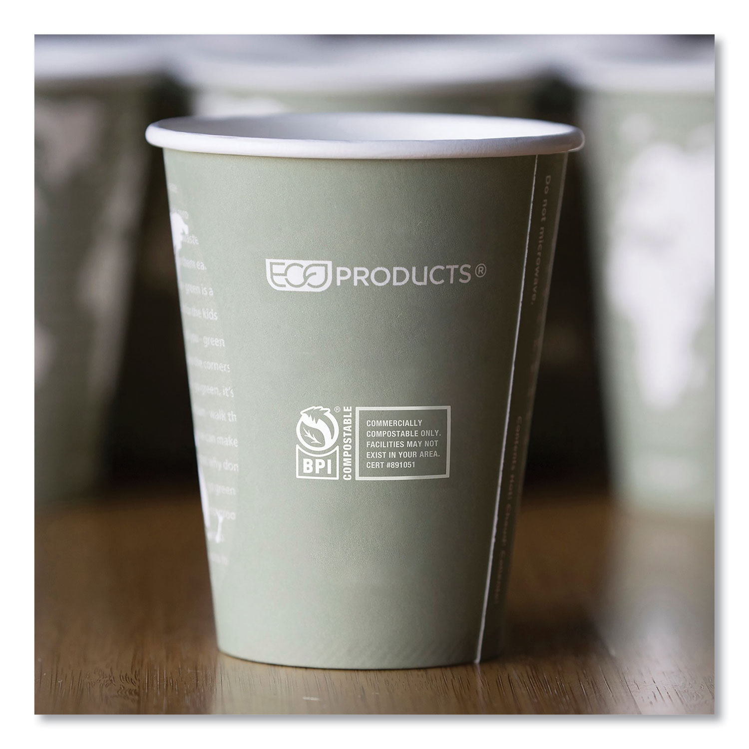 Eco-Products® World Art Renewable and Compostable Hot Cups, 12 oz ...