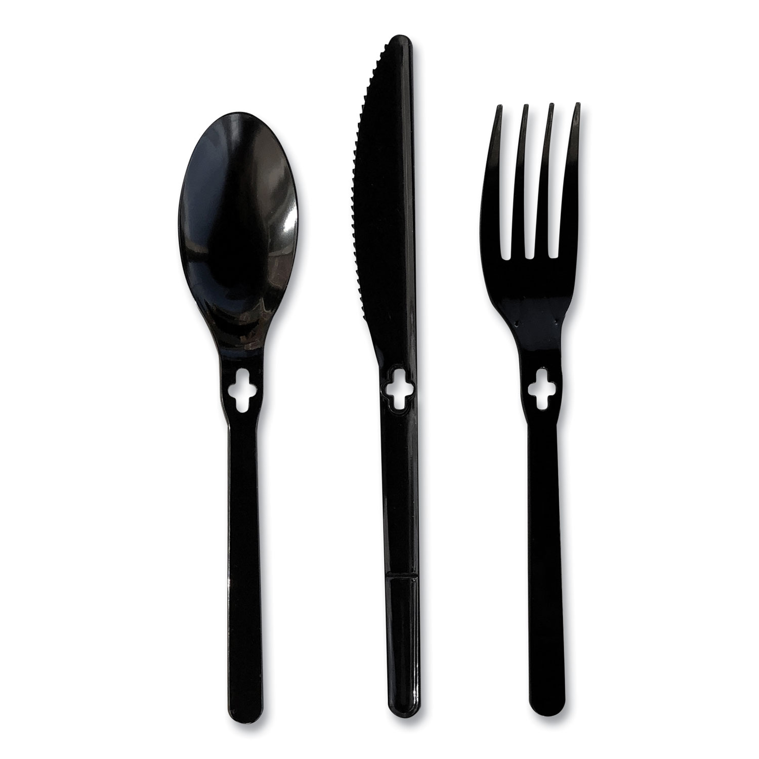 Knife WeGo Polystyrene Utensils, Knife, Plastic, Black, 1,000/Carton - Zuma