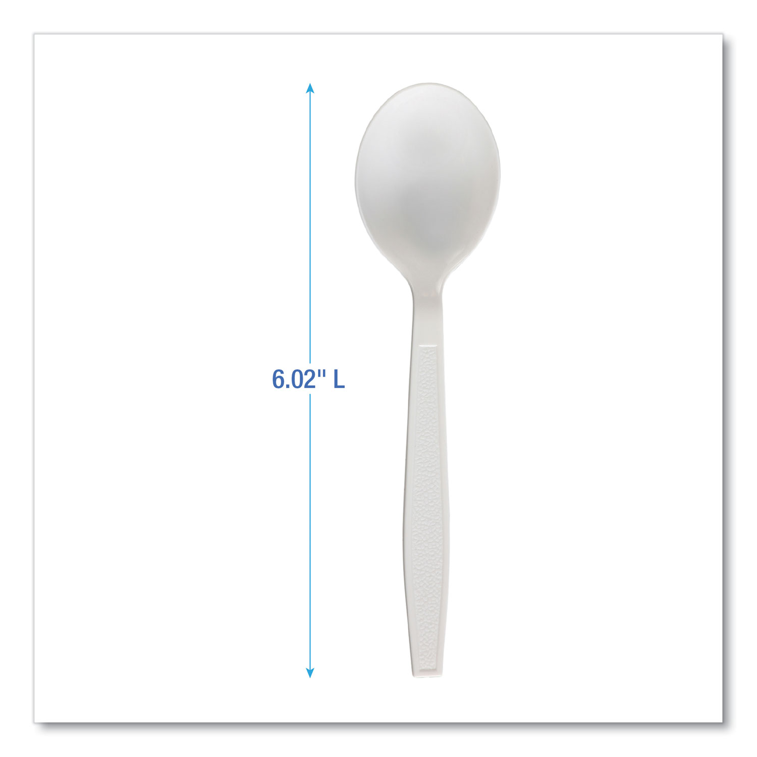 Heavyweight Polypropylene Cutlery, Soup Spoon, Plastic, White, 1,000 ...