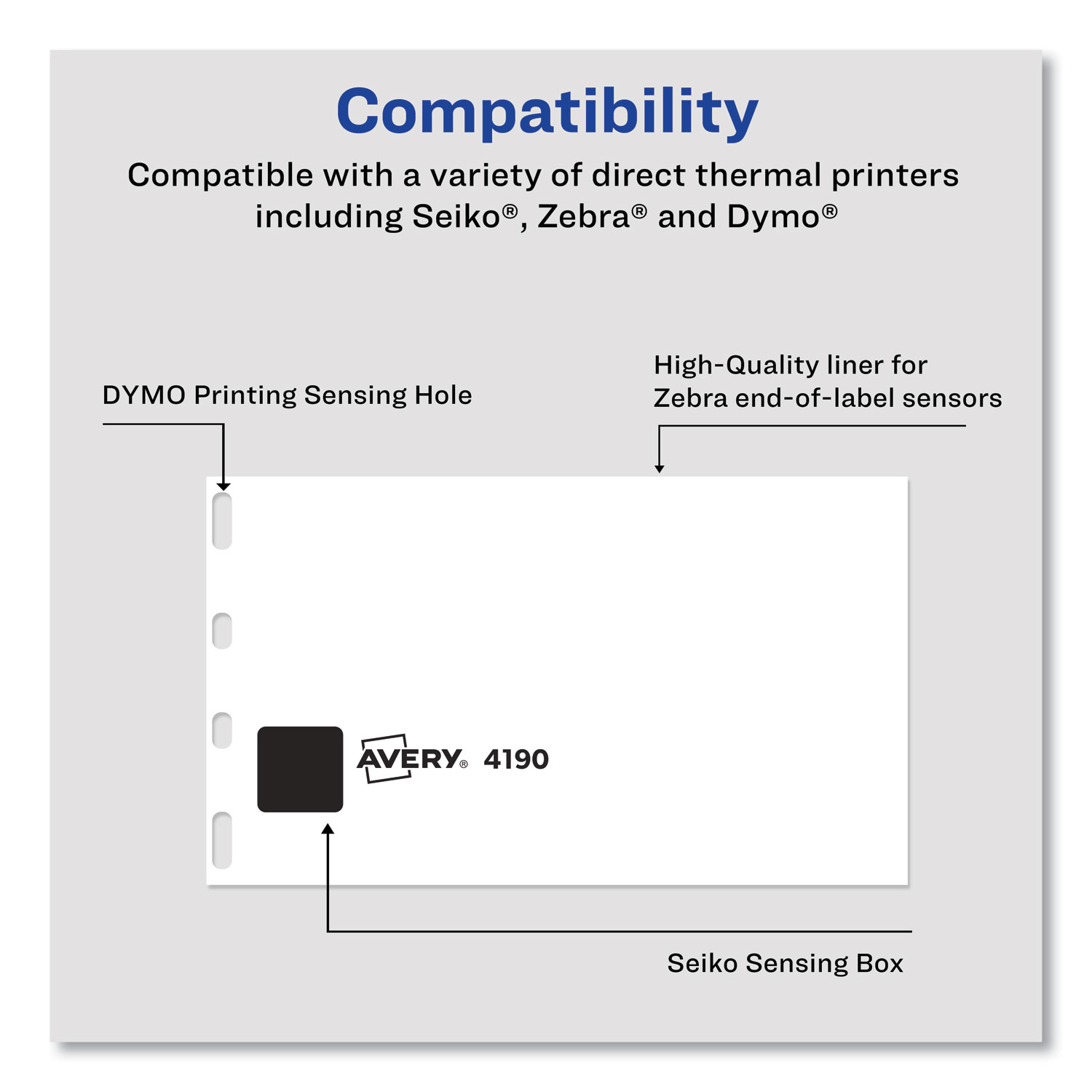 Multipurpose Thermal Labels, 4 x 2.94, 300/Roll, 1 Roll/Box - Zerbee