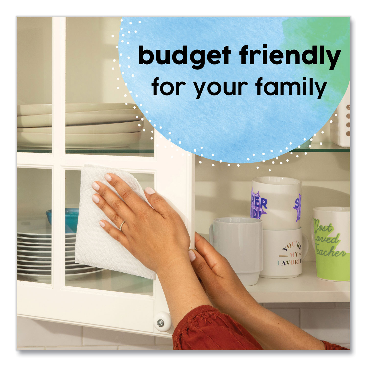 Essentials Select-A-Size Kitchen Roll Paper Towels, 2-Ply, 124 Sheets ...