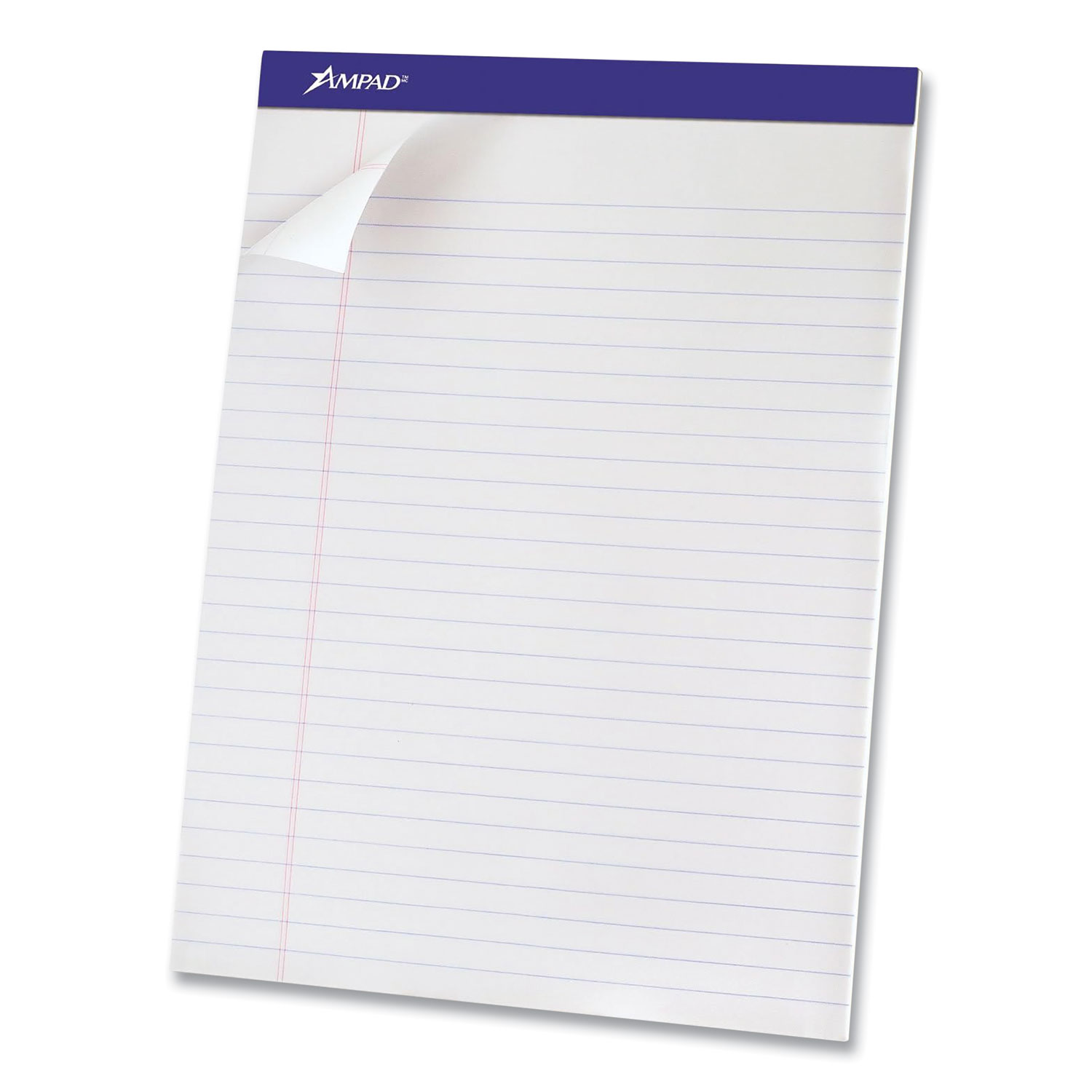 Ampad® Perforated Writing Pads, Wide/Legal Rule, (50) White 8.5 x 11 ...