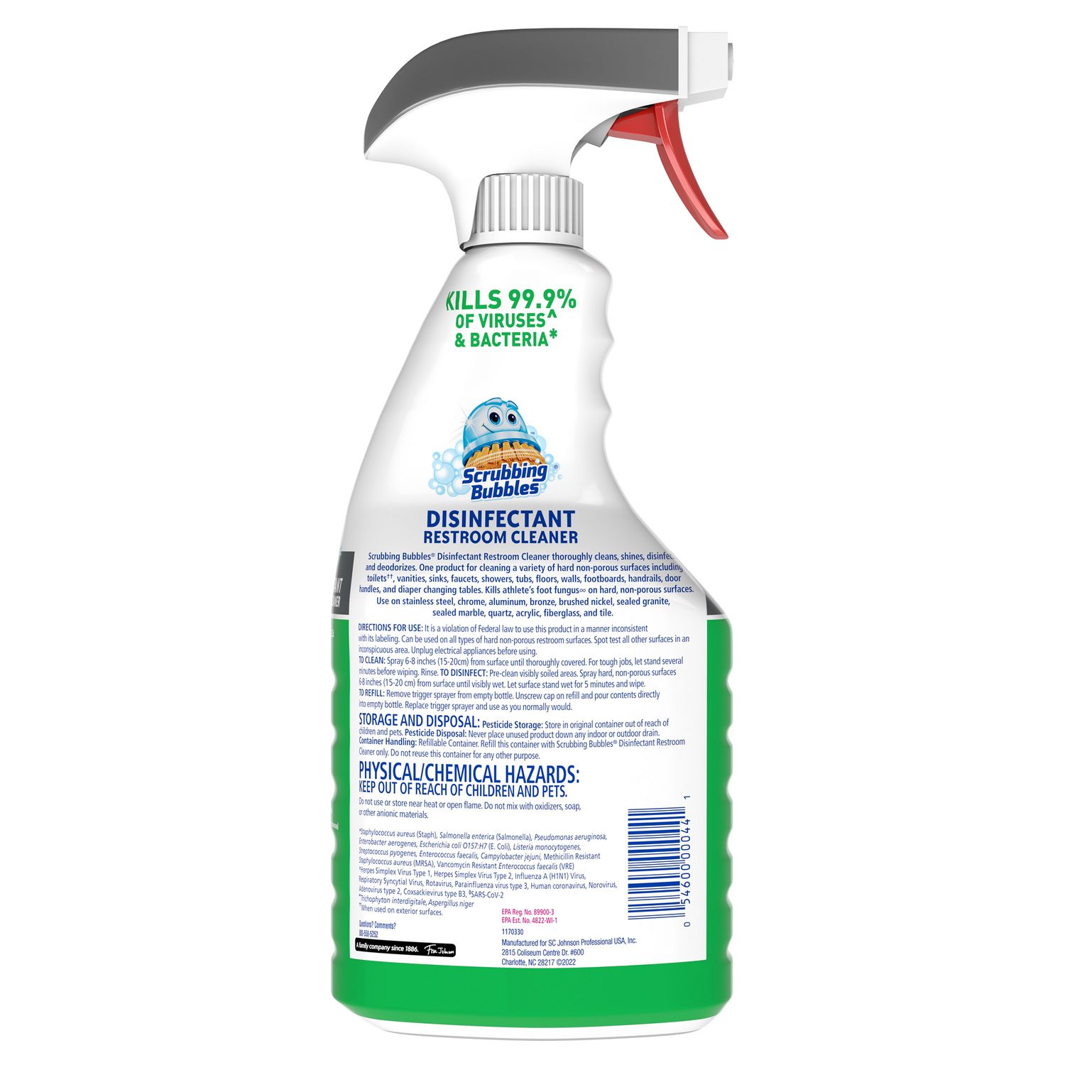 Scrubbing Bubbles® Disinfectant Restroom Cleaner, Citrus Scent, 32 oz ...