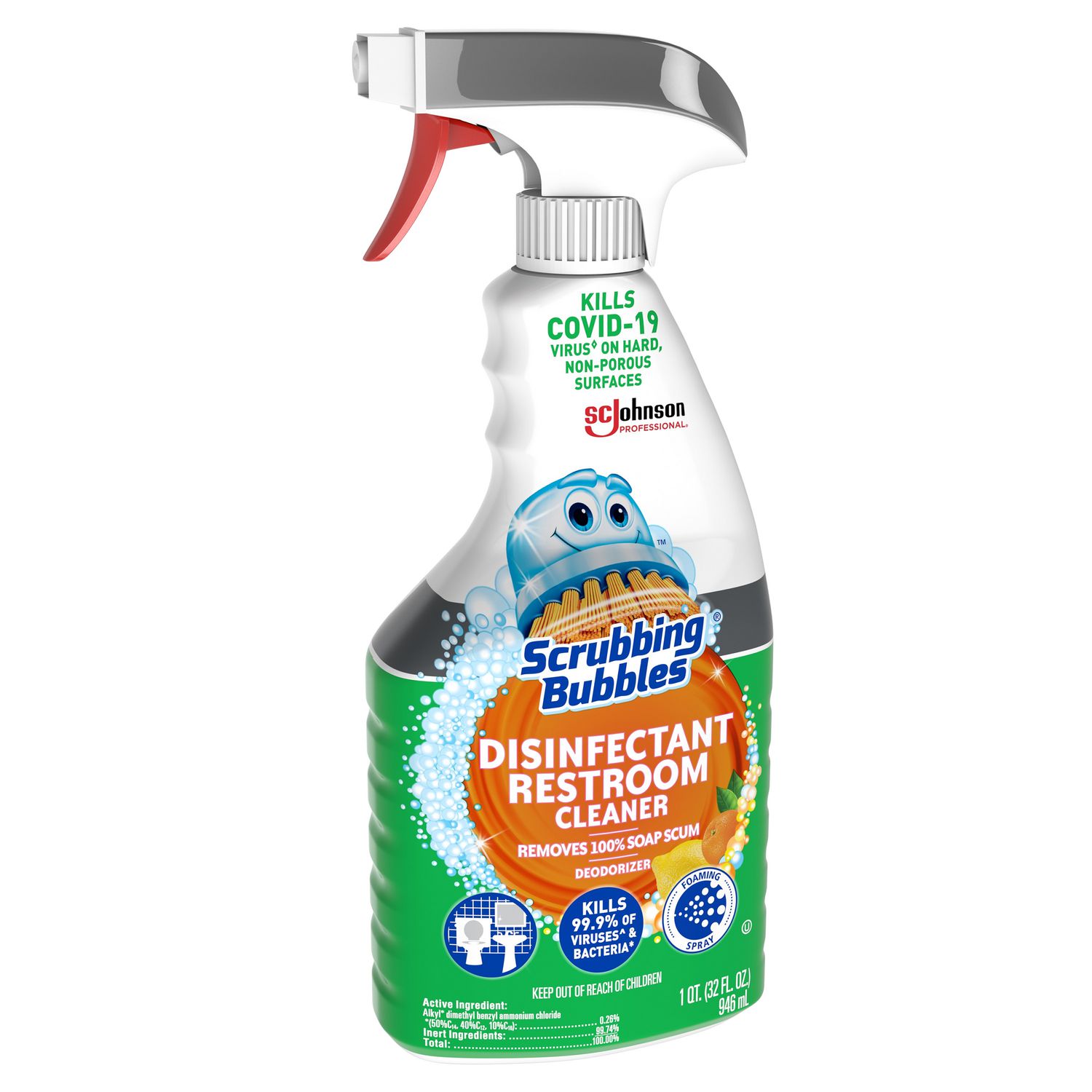 Scrubbing Bubbles® Disinfectant Restroom Cleaner, Citrus Scent, 32 oz ...