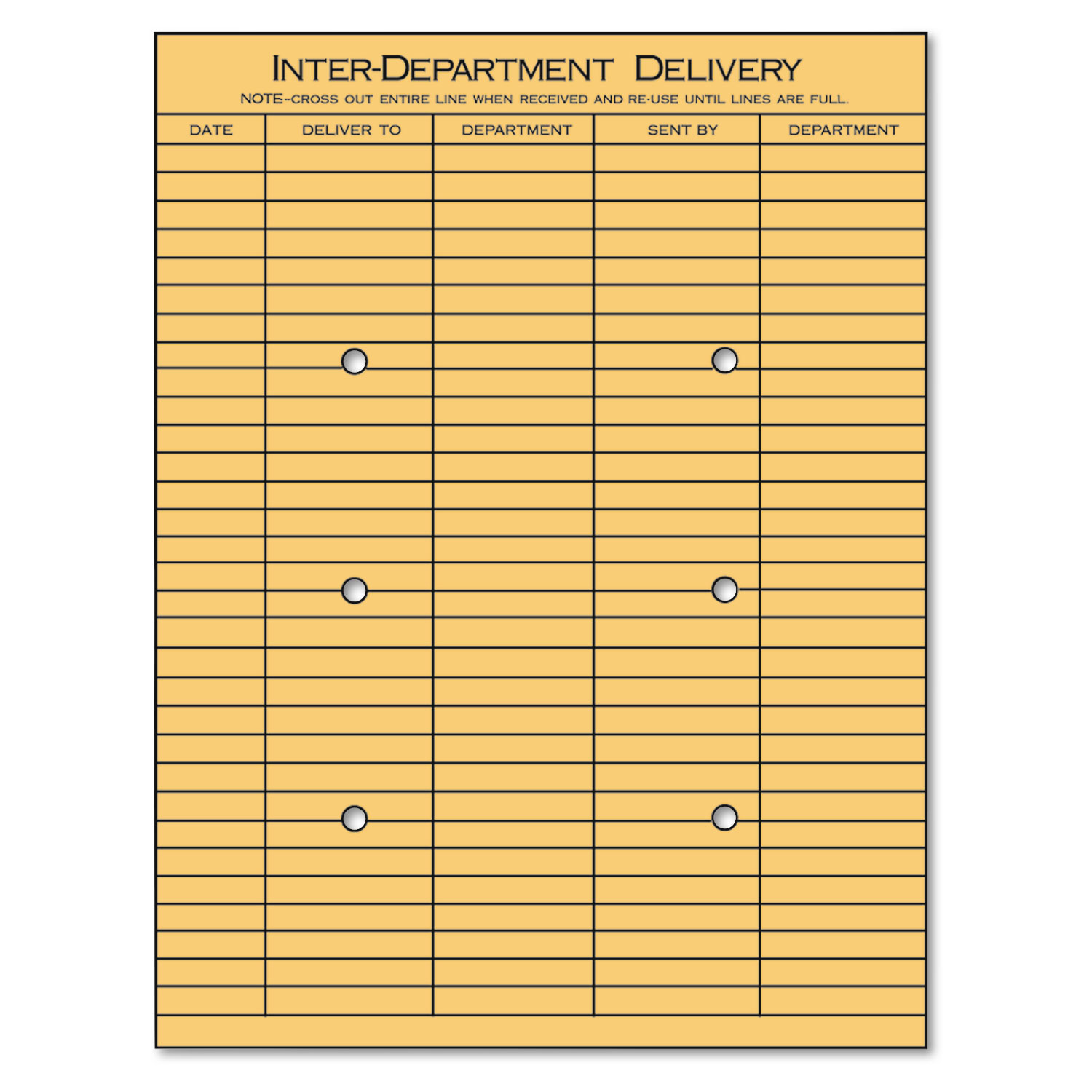Universal String and Button Interoffice Envelope, #97, Two-Sided Five ...