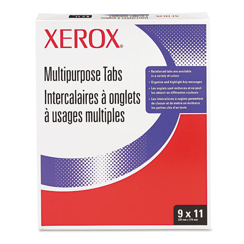 Xerox® Single Reverse Collated Index Dividers, 5-Tab, Punched, 9 x 11 ...