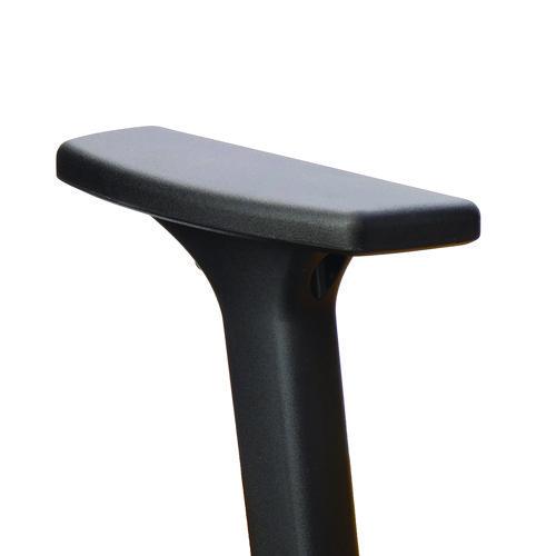 Commute Chair T-Bar Arm Set, Black, 2/Set - Zuma