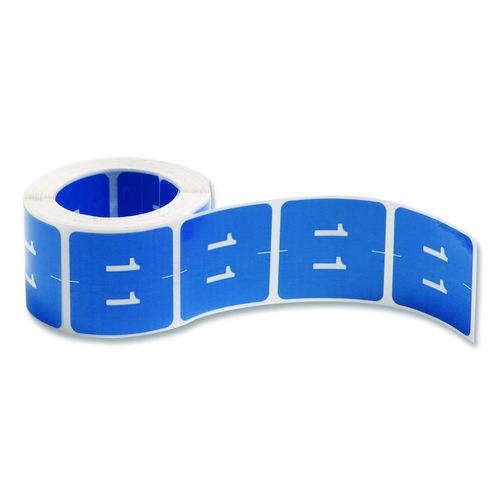 Numerical End Tab File Folder Labels, 1, 1.5 x 1.5, Light Blue, 250 ...