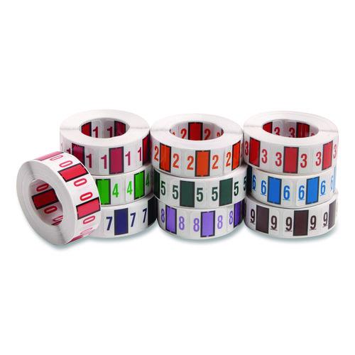 Numerical End Tab File Folder Labels, 0-9, 1 x 1.25, White, 500/Roll ...