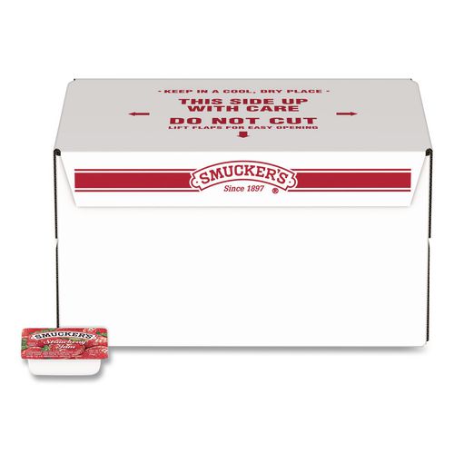 Smucker's® Jelly/Jam Plastic Portion Control Cups, Strawberry, 0.5 oz ...