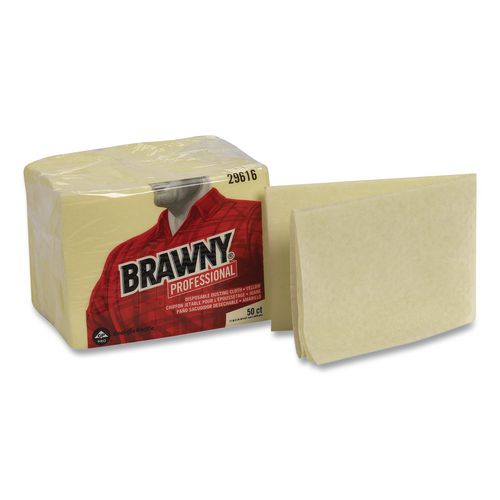 Brawny® Professional Dusting Cloths, Quarterfold, 17 x 24, Unscented ...