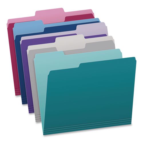 Pendaflex® Colored File Folders, 1/3-Cut Tabs: Assorted, Letter Size ...
