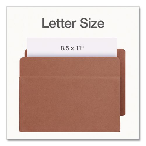 Pendaflex® End Tab File Pocket, 7" Expansion, Letter Size, Brown, 5/Box ...