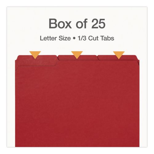 Pendaflex® Recycled Colored File Folders, 1/3-Cut Tabs: Assorted ...
