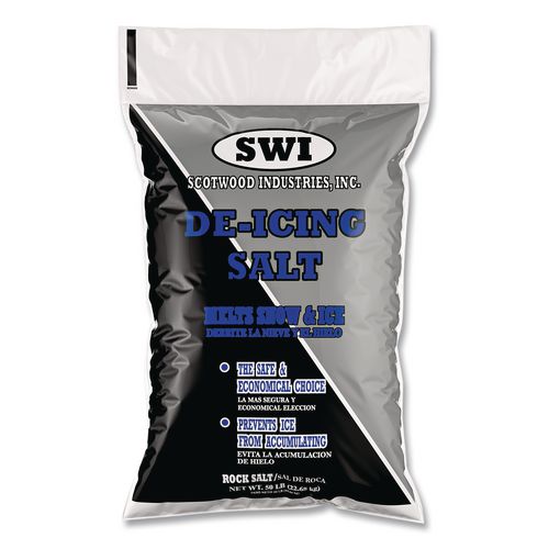 Scotwood Industries Rock Salt De-Icing Salt, 50 lb Bag, 50 Bags/Pallet ...