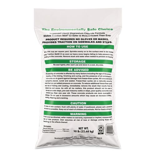 Scotwood Industries Traction Melt CI Ice and Snow Melter, 50 lb Bag, 50 ...