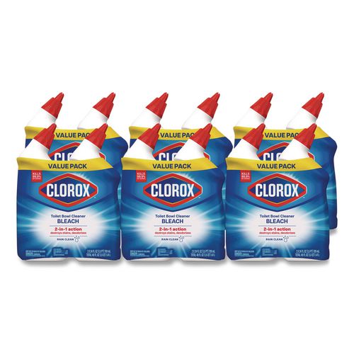Clorox® Disinfecting Toilet Bowl Cleaner with Bleach, Rain Clean Scent ...