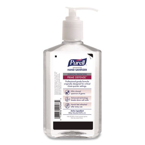 PURELL® Prime Defense Advanced 85% Alcohol Gel Hand Sanitizer, 12 oz ...