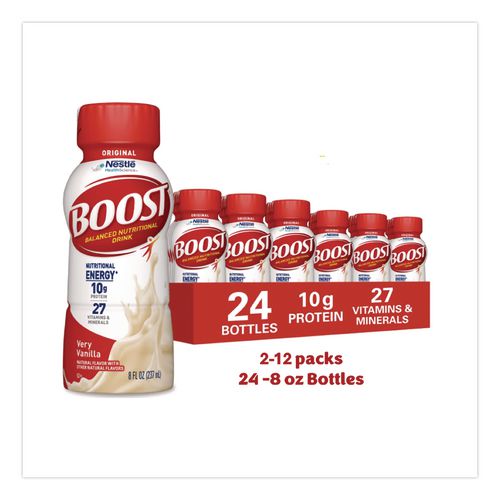 Boost® Original Nutritional Drink, Very Vanilla, 8 oz Bottle, 24/Carton ...