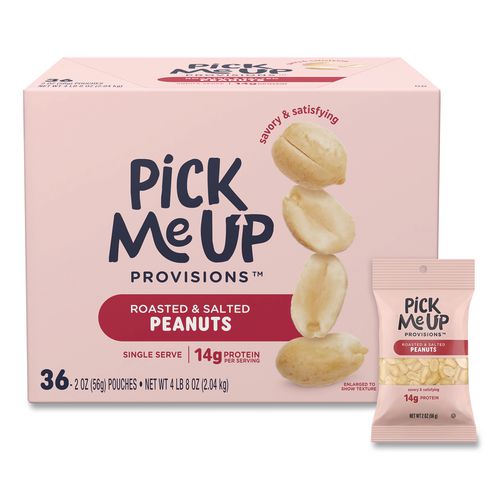 Pick Me Up Provisions™ Roasted and Salted Peanuts, 2 oz Pouch, 36/Box ...