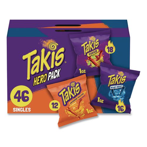 Takis® Hero Pack Tortilla Chips, Blue Heat/Fuego/Intense Nacho, 1 oz ...