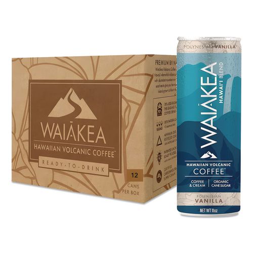 Waiakea® Hawaiian Volcanic Cold Brew Coffee, Polynesian Vanilla, 11 oz ...
