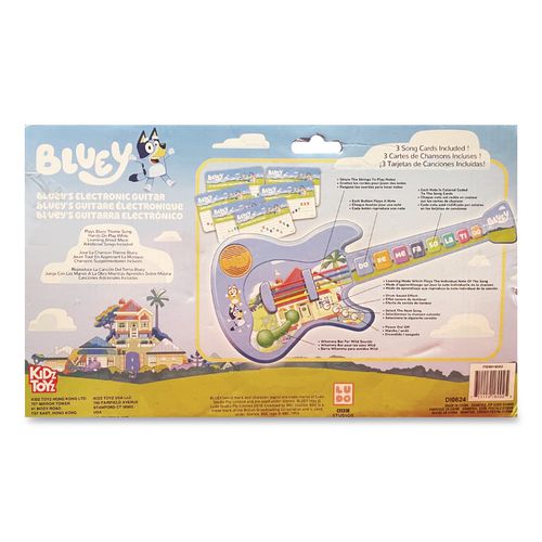 Bluey Music Time Band Electronic Guitar, Ages 3 and Up, Blue/Orange ...