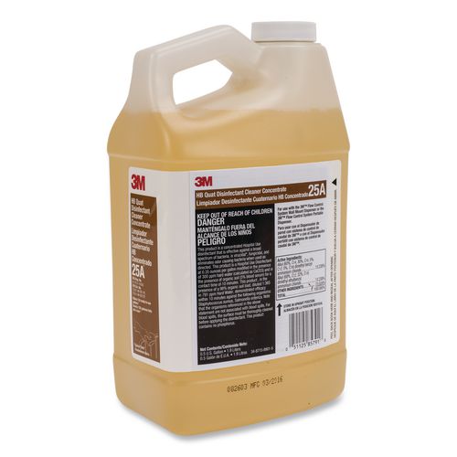 3M™ HB Quat Disinfectant Cleaner Concentrate 25A, 0.5 gal Bottle, 4 ...