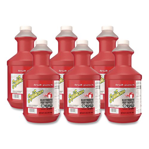 Sqwincher® Liquid Concentrate Electrolyte Drink, Fruit Punch, 64oz ...