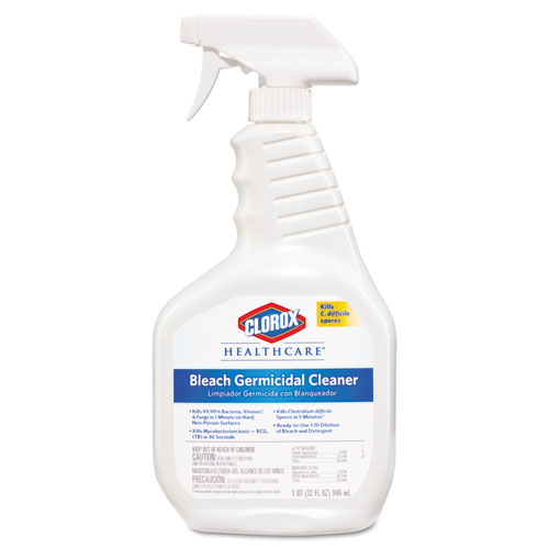 Clorox Healthcare Bleach Germicidal Cleaner, 32oz Spray Bottle, 6 ...