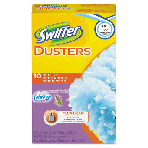 Swiffer® Refill Dusters, Dust Lock Fiber, Yellow, 10/Box, 6 Boxes ...