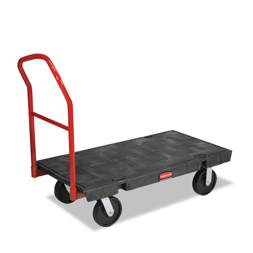 Platform Truck, 2,000 lb Capacity, 24 x 48 x 7, Black - TonerQuest