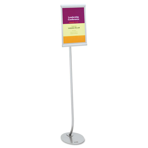 Designer Sign Stand, Silver Aluminum Frame, 11 x 17 - Advanced Safety ...